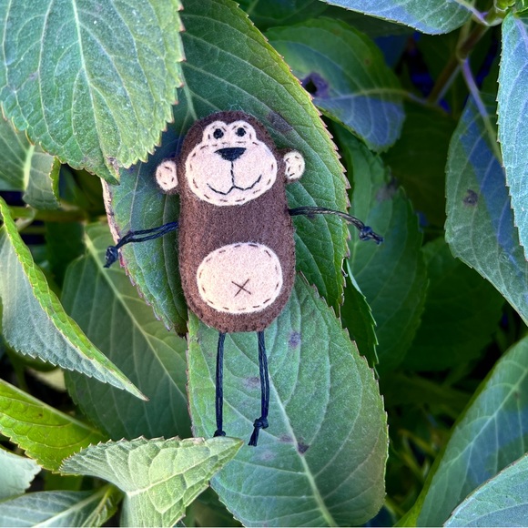 Jewelry | Monkey Brooch Handmade Animal Pin Monkey Pin | Poshmark